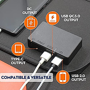100W Portable Solar Panel Charger for RV & Camping Essentials Solar Power Kit for Home w/ DC & USB Outputs