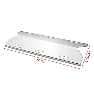 Uniflasy Replacement Parts for Charmglow Home Depot 3 Burner 720-0230, 720-0036-HD-05, Sterling Forge 720-0016 Gas Grills, Stainless Steel Grill Burner Tube, Heat Plates Tent Shield, Burner Cover