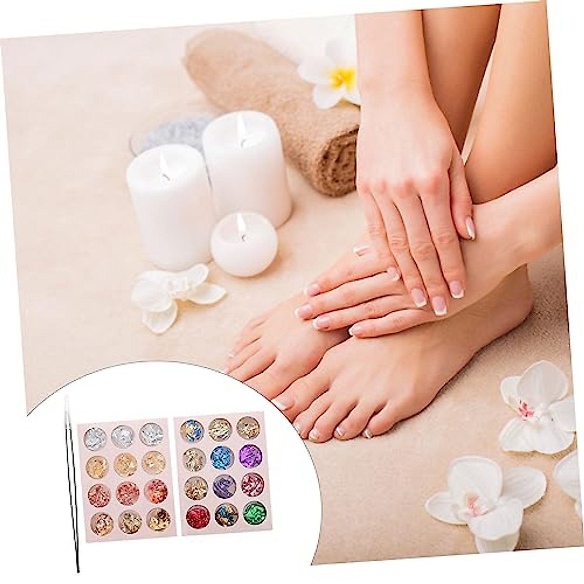 FOMIYES 3pcs Nail Foil Crafts Foil Flakes Makeup Glitters Nails Stud Foil Resin Pigment Flash Suit Kit De Manicura Nail Art Supplies Nail Art Tinfoil Manicure Ornament Gold Leaf Tin Foil