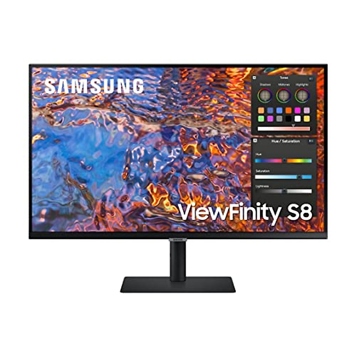 SAMSUNG ViewFinity S8 Series 32-Inch 4K UHD High Resolution Monitor, IPS Panel, 60Hz, Thunderbolt 4, HDR 10+, Built-in Speakers, Height Adjustable Stand (LS32B804PXNXGO),Black