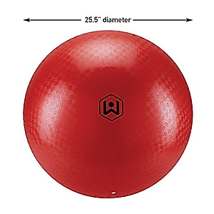 Wicked Big Sports Little Kids Kickball-Supersized Kickball Outdoor Sport Tailgate Backyard Beach Game Fun for All, Original Version, red