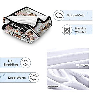 Custom Blanket Personalized Mother Gift for Mom from Daughter, Customized Blankets with Photos Soft Throw Blanket for Her