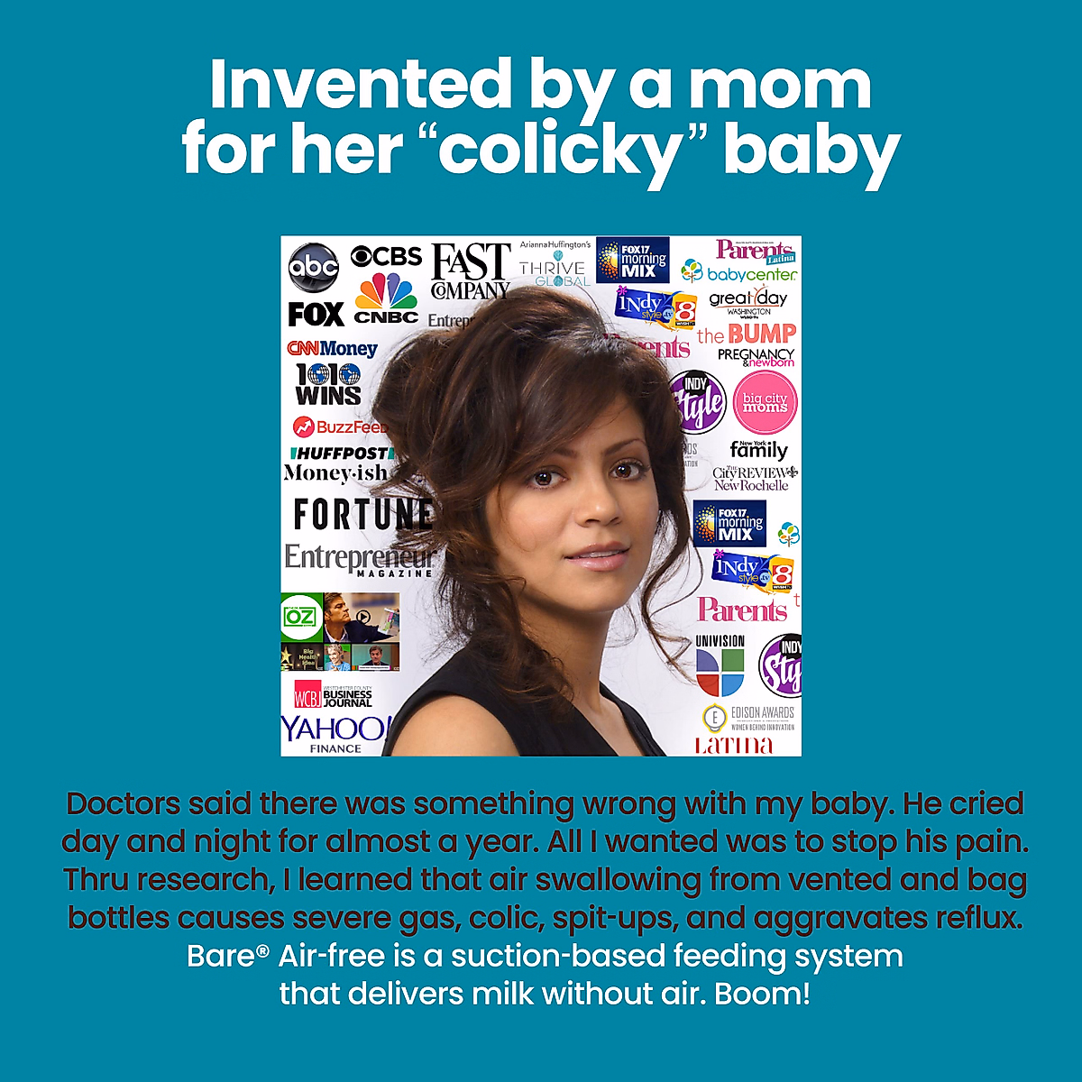 Bare Air-Free 8oz Twin + 2 Nipples by Bittylab. Perfe-Latch (breastfed Babies) & Easy-Latch (Babies fed with Baby Bottles). Cuts Down on Reflux, Colic, Gas, Fuss & Sleep Troubles. Easy Instructions.