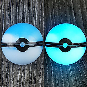 Glow in Dark Pokeball Wax Oil Silicone Jar Nonstick Herb Stash Container for Storage Sticky Concentrations,Pill,Lip Balm (Glowing Pokeball)