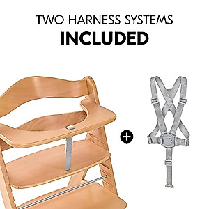 hauck Alpha+ Grow Along Adjustable Wooden Highchair Seat, Beechwood, Natural