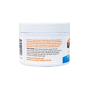 Palmer's for Pets Palmer's for Pets Facial Cleansing Pads with Cocoa Butter 100ct; Small Face Wipes for Dogs with Vitamin E and Cocoa Butter, Dog Eye Cleaning Wipes