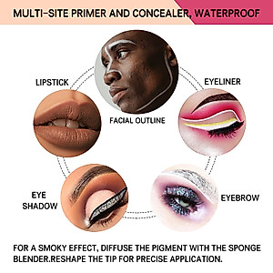 LOKFAR 2 Pack Matte Eyeshadow Primer for Oily Lids Medium Eyeshadow No Crease Eye Primer Makeup Eyeshadow Base Waterproof & Smudge-proof & Long Lasting Cream Liquid Eye-shadow for All Shadows (Set B)