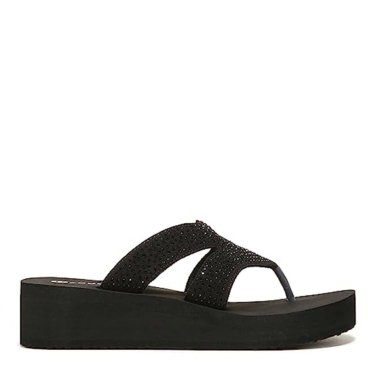 BZees Womens Rio Thong Sandal, Black, 7 US