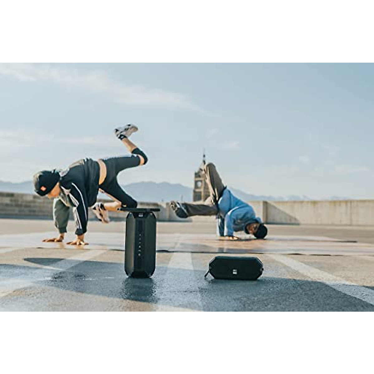 Altec Lansing HydraBlast Wireless Portable Bluetooth Speaker, IP67 Waterproof for Parties, USB C Rechargeable Outdoor Speakers with Built in Phone Charger and LED Lights, 20 Hour Playtime (Black)