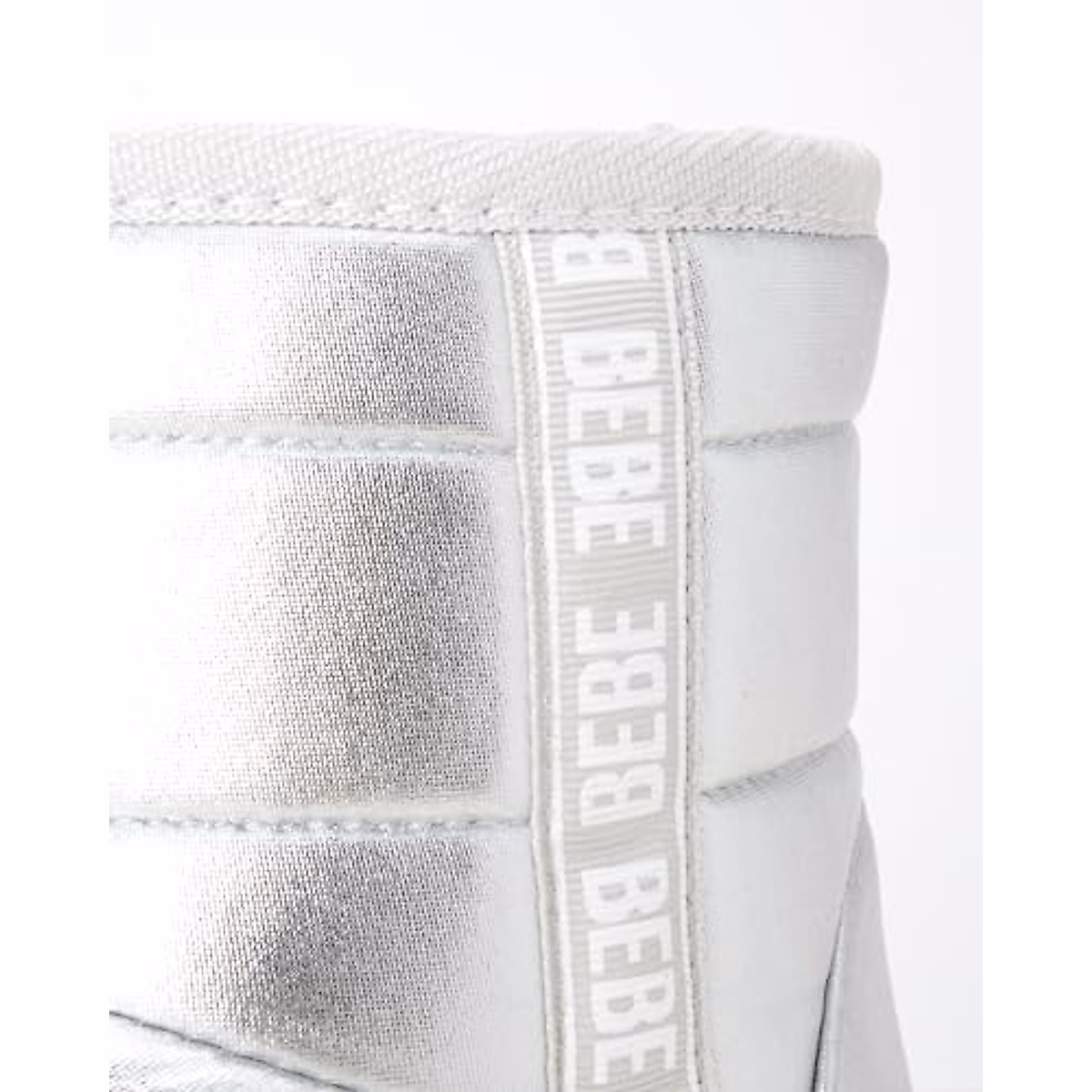 bebe Girls' Winter Boots - Quilted Insulated Puffy Boots - Warm Booties for Girls - IndoorOutdoor House Shoe Slippers (11-4), Size 2 Little Kid, Silver