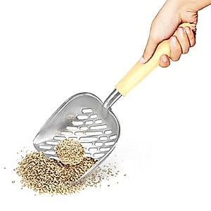 SunGrow Large Cat Litter Scoop, Life Transforming Cat Scooper, Reduces Hand Fatigue, Saves Clear Litter, Makes Scooping Faster and Easier