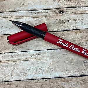 WAKIWI Fresh Outta Fucks Pad and Pen, Snarky Novelty Office Supplies,Funny Desk Accessory Gel Pen With Notepad,Humor Gifts for Friends Colleagues Boss (Notepad)