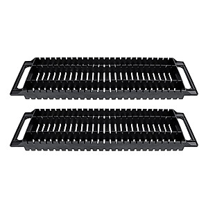 UKCOCO PCB Tray Black Plastic ESD Rack PCB Board Rack Storage Stand: 2pcs Turnover Holder Bracket Circuit Frame Board Holder Welding Stripe Rack Static- Bar Frame ESD Shelf