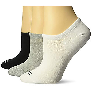 UGG womens Stela No Show 3 Pack Casual Sock, White/ Grey/ Black, Small-Medium US