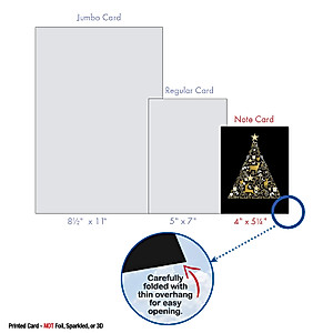 The Best Card Company - 20 Christmas Thank You Cards Boxed (10 Designs, 2 Each) - Assorted Gratitude Cards (4 x 5.12 Inch) (Not Gold Foil) - Golden Holidays AM6723XTG-B2x10