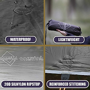 onewind Hammock Tarp Shelter Rainfly Kits Camping Tent -11' Hammock-12' Tarp
