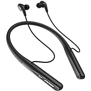 Bluetooth Headphones Wireless Neckband Headset,68 H Playtime,Bluetooth 5.2,Hi-Fi 9D Stereo Sound Earphones,10 mm Drivers,Magnetic Earbuds,Crystal-Clear Calls with CVC 8.0,Sweatproof Lightweight-Black
