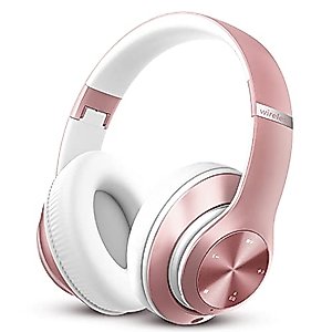 Wireless Headphones Over Ear, 60 Hours Playtime Foldable Bluetooth Headphones Hi-Fi Stereo Deep Bass with 6 EQ Modes, Adjustable Lightweight Headset with Microphone, FM, SD/TF for Travel, Work, PC