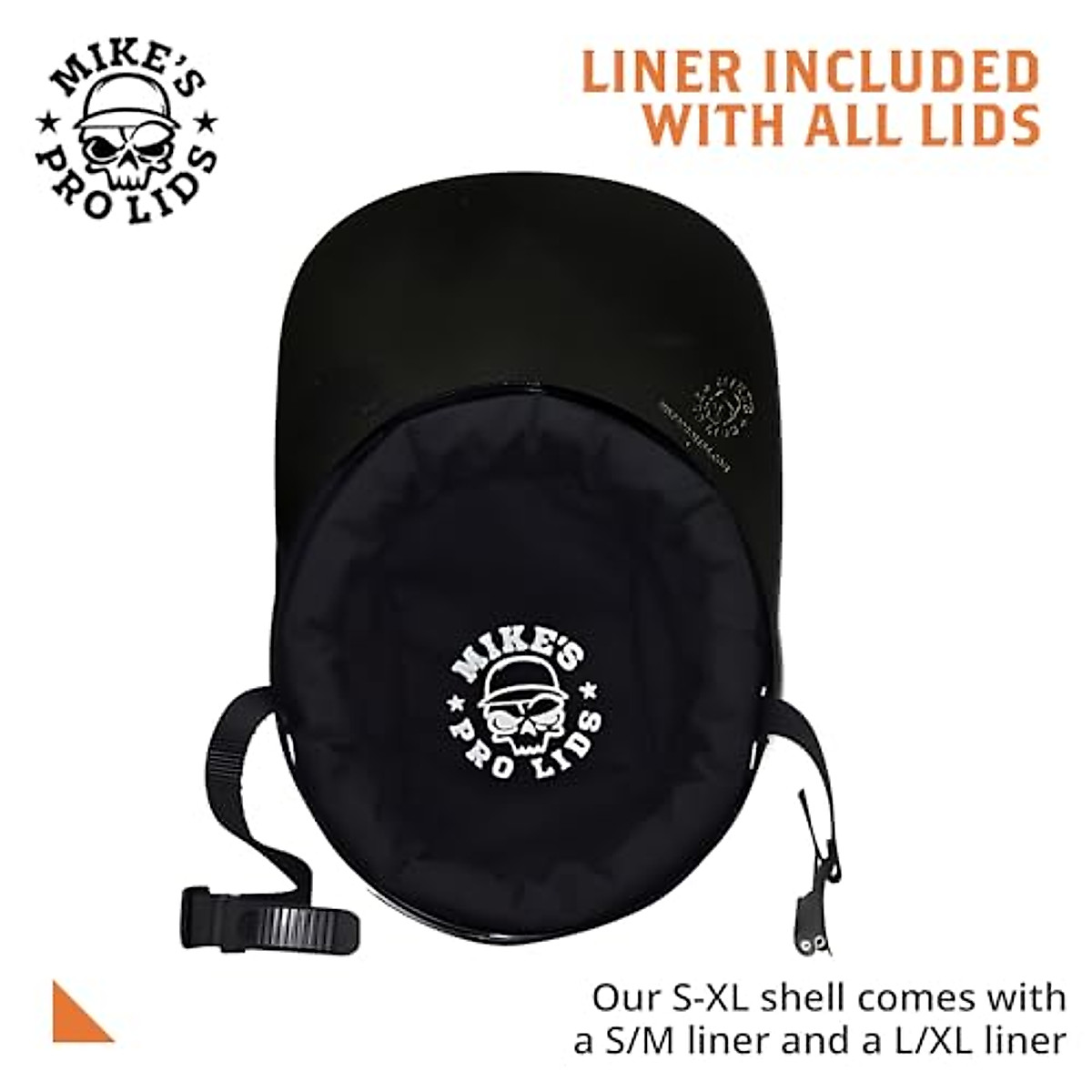 Mike's ProLids Matte Black 'Merica Flatboy - Novelty Motorcycle Bike Lid - Baseball Cap Design with Stylish Flat Brim - Fits Sizes S-XL