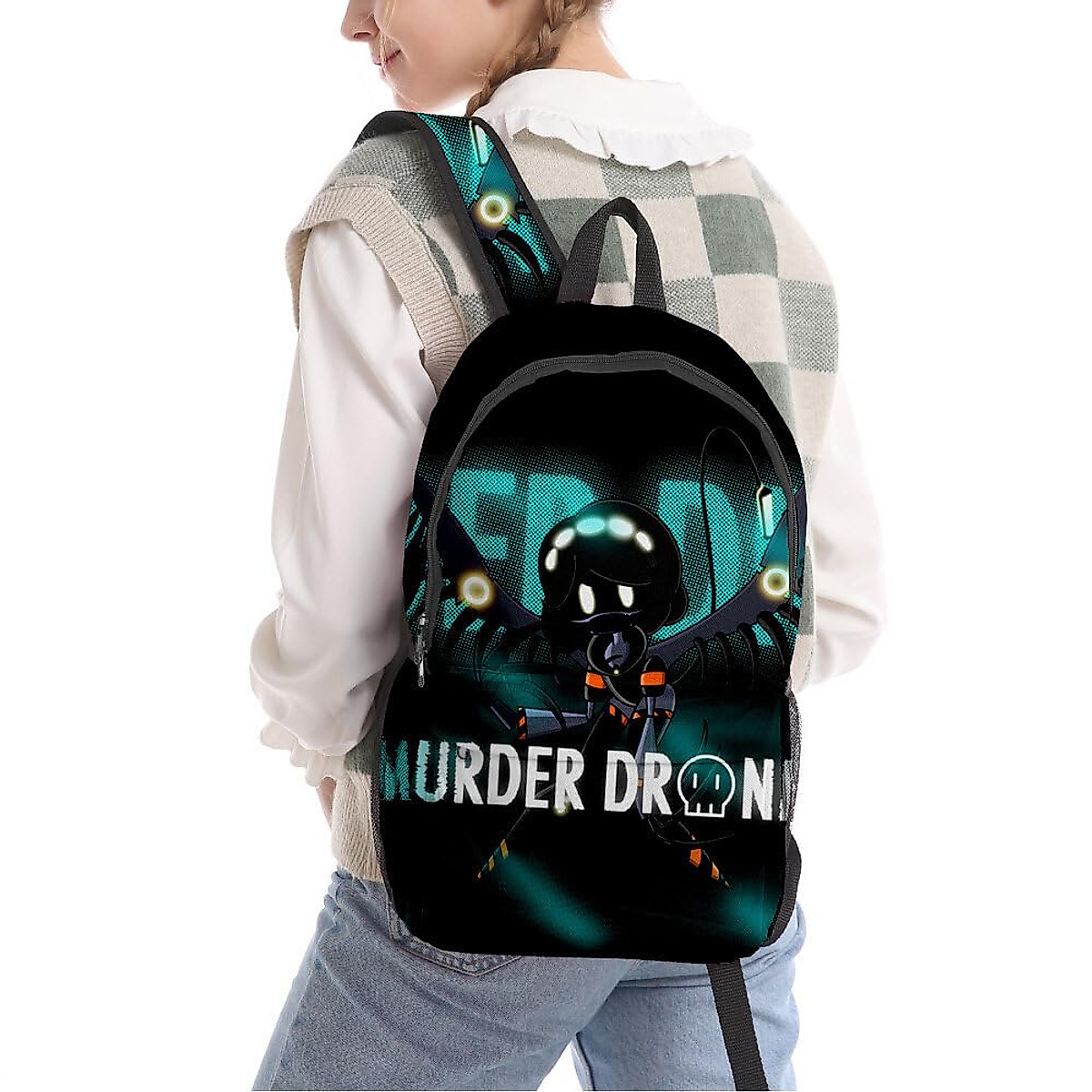 Homruis Murder Drones Backpack Casual Cartoon Backpack Set for Outdoor Travel