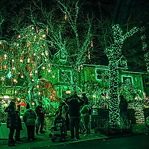 Green Solar String Lights Outdoor, 2-Pack 72FT 400 LED Solar Waterproof Lights Outdoor/Indoor, Fairy Twinkle Lights for Christmas Decorations Bedroom Party Wedding Garden Patio Tree (Green)