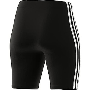 adidas womens Essentials 3-stripes Bike Shorts Tights, Black/White, X-Small US