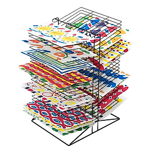 Sax All-Steel Double Sided Wire Drying Rack, 50 Shelves, 17 x 20 x 30 Inches, Steel, Black - 216782