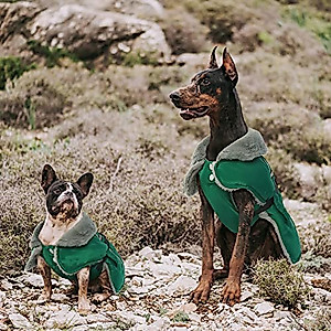 IECOii Dog Winter Clothes, Warm Dog Winter Sweater, Dog Fleece Jacket with Turtle Neck, Dog Waistcoat for Large Dogs Winter Fits for Pitbull, Border Collie, Samoyed, English Bulldogs, XL