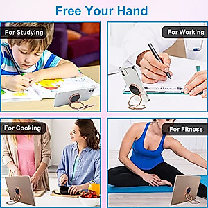 Cell Phone Ring Holder Finger Kickstand, Miivaarz 360° Rotation Cellphone Back Grip, Foldable Metal Ultra-Thin Phone Stand for iPhone iPad Smartphones (with Universal Magnetic Car Mount) (Rose Gold)