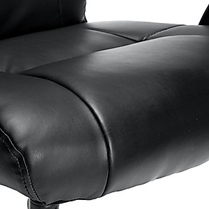 OFM Essentials Collection Executive Office Chair, Bonded Leather, in Black