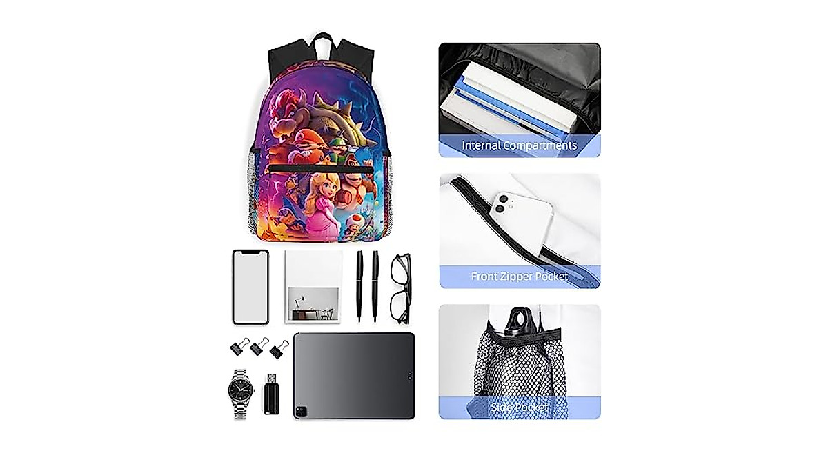 ZYKAA Cute Anime Backpack, 16" Travel Laptop Backpack Durable ...