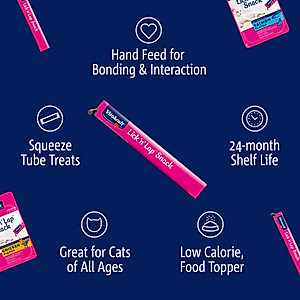 Lick 'n' Lap Snack with Salmon Cat Treat, Value-Pack 40pk