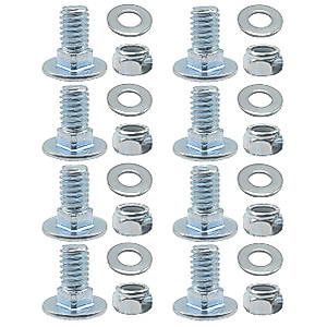 Set of 8, 784-5581A 784-5581 Snow Blowers Carriage Bolts & Nuts Kits Fits MTD Shave Plate Scraper Bar 784-5581A-0637 790-00120-0637 712-3010, 736-0242, 710-0260 , (5/16-18) 5/8"