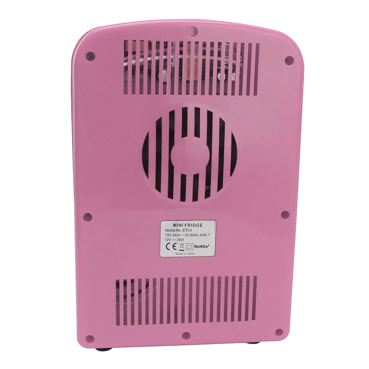 Asixxsix Mini Fridge, 4L Portable Cooler and Warmer Personal Makeup Refrigerator with DC12V Car Plug for Food Skincare Cosmetic Beverage, Beauty Fridge for Bedroom, Office, Car, Dorm (Pink US Plug)