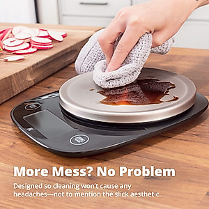 Greater Goods Premium Baking Scale, Ultra Accurate, Digital Kitchen Scale, Prep Baked Goods, Weigh Food and Coffee or Use for Meal Prep, Four Units of Measurement, Designed in St. Louis (Blk, No Bowl)