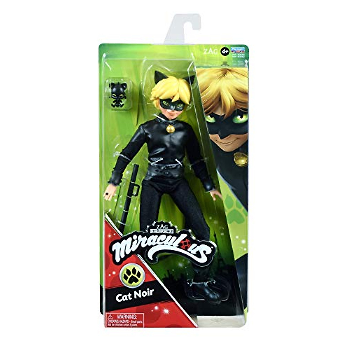 Miraculous Ladybug and Cat Noir Toys Cat Noir Fashion Doll | Articulated 26cm Cat Noir Doll with Accessories Kwami | Adrien Superhero Cat Noir Figurine | Bandai Dolls Range