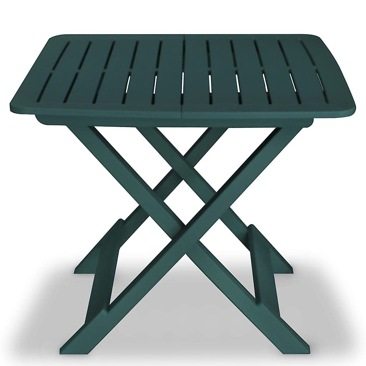 vidaXL 3-Piece Weather-Resistant Plastic Bistro Set in Vibrant Green - Folding Outdoor Patio Furniture for Compact Spaces