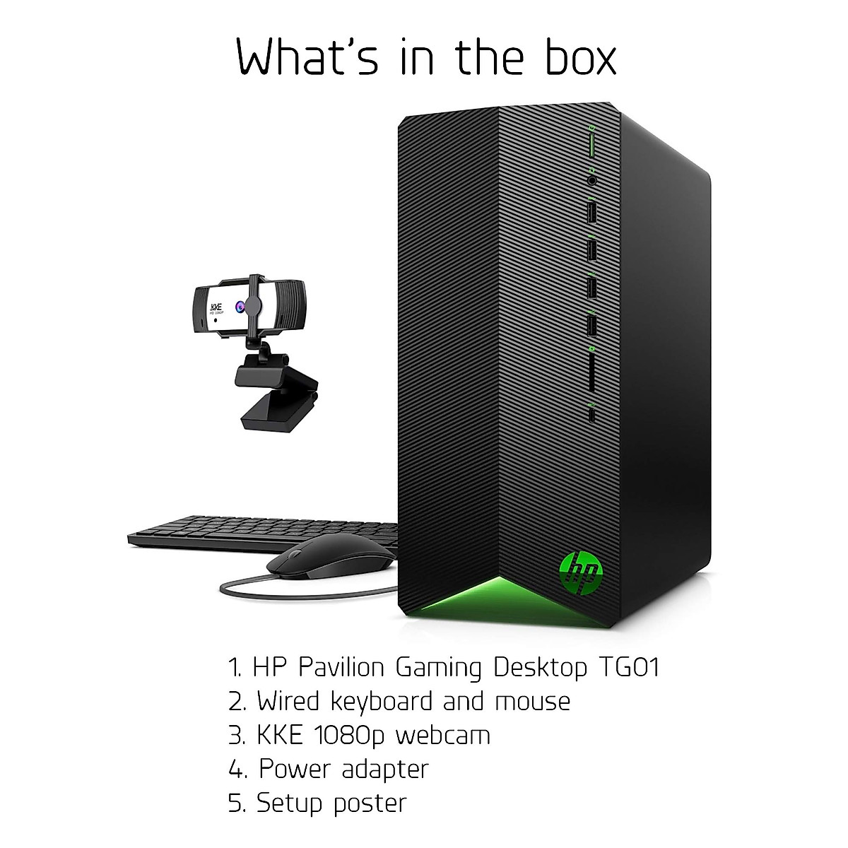 HP Pavilion Gaming Desktop PC Computer, AMD Ryzen 5 4600G, GTX 1650 Super, 16GB RAM, 1TB SSD, WiFi, Bluetooth, HDMI, Windows 10 Home