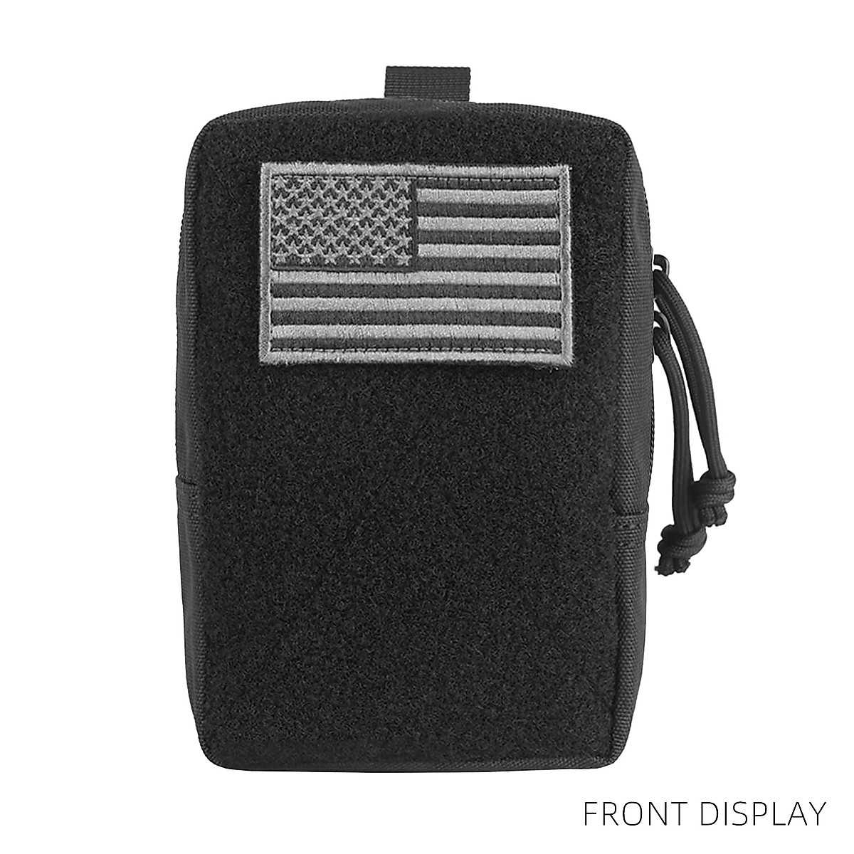 AMYIPO Mini MOLLE Pouch Multi-Purpose Compact Tactical Waist Bags Small Utility EDC Pouch (Black - Mini Pouch (2PCS))