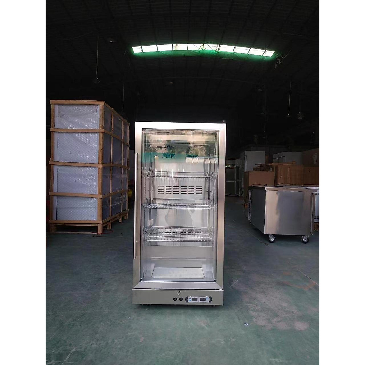 Kolice Commercial Aging Beef Showcase Freezer, Steak Aging Machine, Beef Display Showcase Freezer-268L,4 Tiers,Temperature: -5℃~ to 10℃ (23℉ to 50℉) for Hotel,Restaurant,Shopping Malls