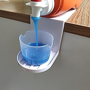 [2 Pack] Laundry Detergent Cup Holder, Laundry Detergent Drip Catcher to Keeps Room Tidy, No More Leaks or Mess, Laundry Soap Station Organizer Tray Catcher, Sturdy Laundry Room Dispenser Tool