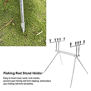 Velaurs Fishing Rod Stand Holder, Fishing Accessory Aluminium Alloy Material for Outdoor for Fishing