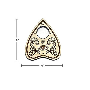Planchette Only - Wooden Spirit Board - Spirit Board - Handmade Talking Spirit Board with Wooden Planchette - Handmade Wooden Premium Quality Talking Board (All Seeing Eye Planchette)