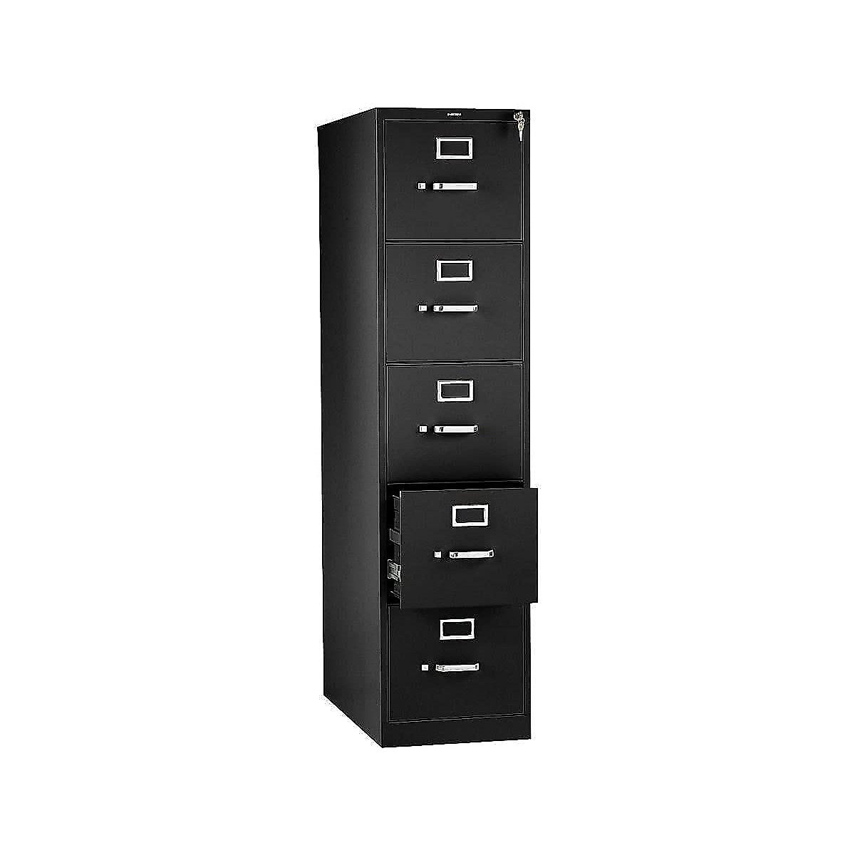 Hon 315PP Five-Drawer, Full-Suspension File, Letter Size, 26-1/2-Inch D, Black