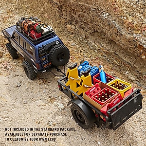 BEEZRC FMS RC Crawler 1/18 FCX18 Land Cruiser LC80 RTR Toyota Licensed 4WD RC Rock Truck 2.4Ghz 900mAh Hobby Grade RC Car Model Mini Remote Control Car Off Road Vehicle FMS11831RTRBU(Blue)