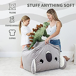 Aubliss Unicorn Stuffed Animal Storage Bean Bag Chair for Kids, Velvet Extra Soft Beanbag Chairs Cover, X-Large Stuffable Zipper Bean Bag for Organizing Plush Toys Girls Bedroom Decor, Koala