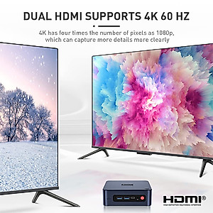 Beelink U59 Mini PC with Processor N5105,16G DDR4 500G SSD Mini Desktop Computer, Support 2.4G/5G Dual WiFi, Dual NIC LAN, BT4.0, Dual HDMI Business Mini Computer