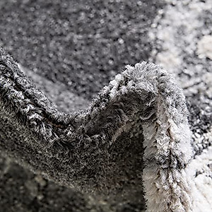 Unique Loom Parker Collection Colorful Medallion Charcoal/Ivory Square Rug (5' 0 x 5' 0)