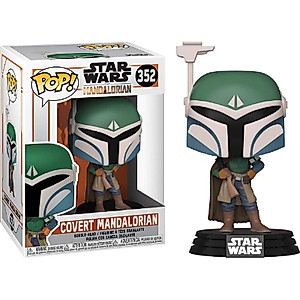 POP Star Wars: The Mandalorian - Covert Mandalorian Funko Pop Vinyl Figure (Bundled with Compatible Pop Box Protector Case), Multicolored, 3.75 inches