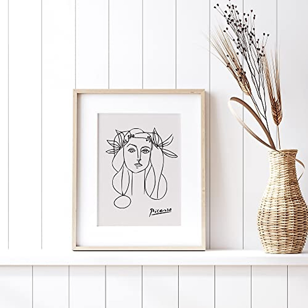 Wall Art Print Picasso Portrait of Francoise Gilot Art Print | Pablo Picasso Woman Sketch, Picasso Lithograph Line Drawing, Vintage Exhibition Poster #PP23 11x17 Inches